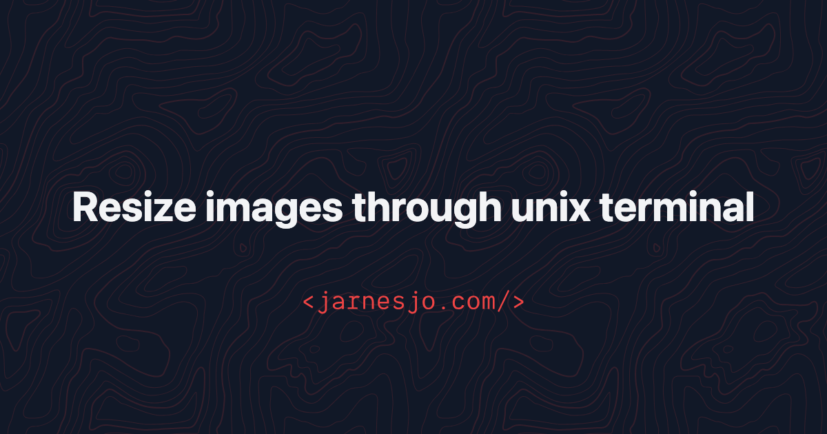 Resize images through unix terminal